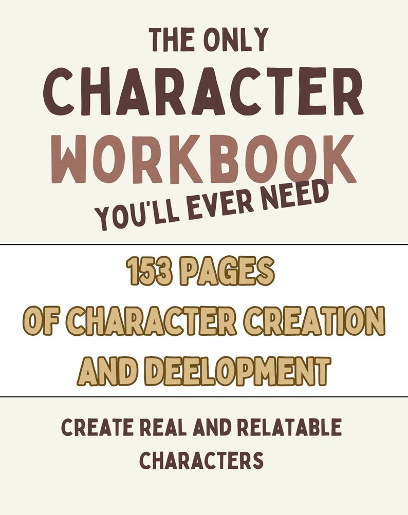 Character Workbook Digital, Printable Character Planner, Character ...