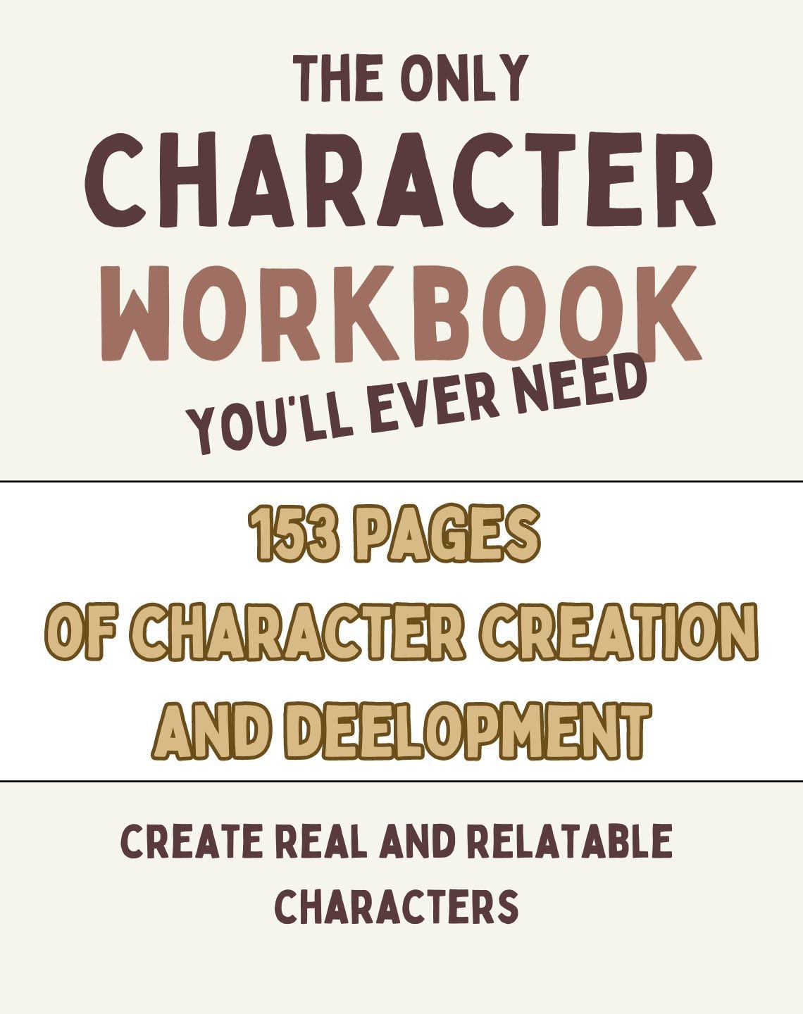 Character Workbook Digital, Printable Character Planner, Character ...