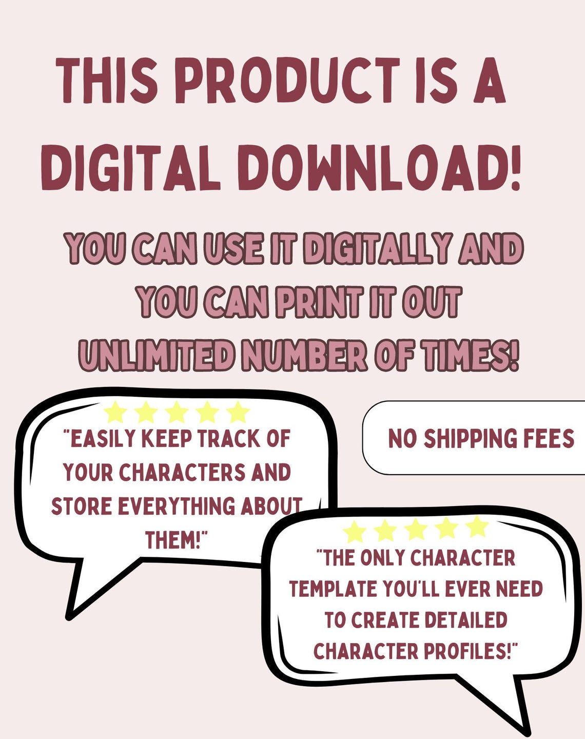 Character Relationship Sheet, Digital or Printable Character ...