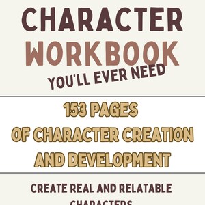 Character Workbook | Digital, Printable Character Planner, Character ...