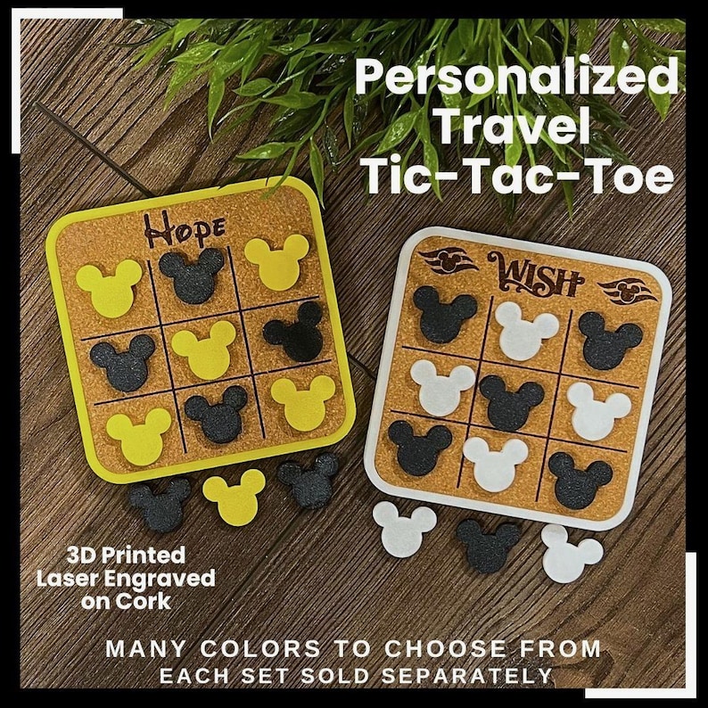 Personalized Travel Tic-tac-toe | Fish Extender | Pixie Dust | Custom ...