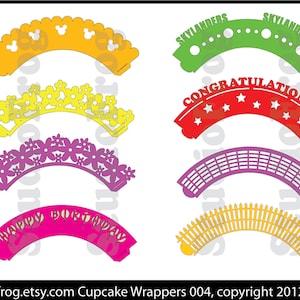 Cupcake Wrappers SVG Bundle 004 NEW - Etsy
