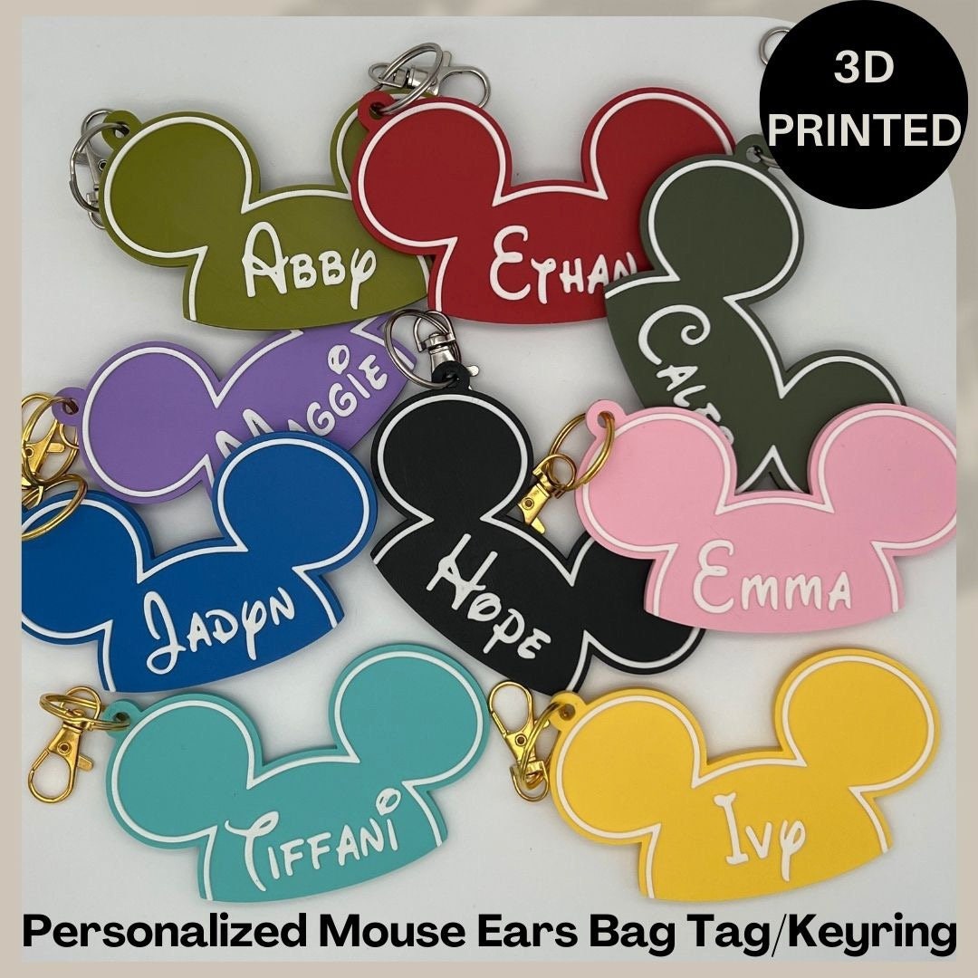 Personalized Name Bag Tag Key Ring Name Tag Christmas Stocking Tag Gift ...