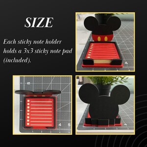 Mickey or Minnie Sticky Note Holder | 3d Printed | Theme Park Inspired ...