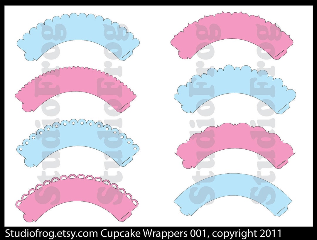 Cupcake Wrappers SVG Bundle 001 Updated - Etsy UK