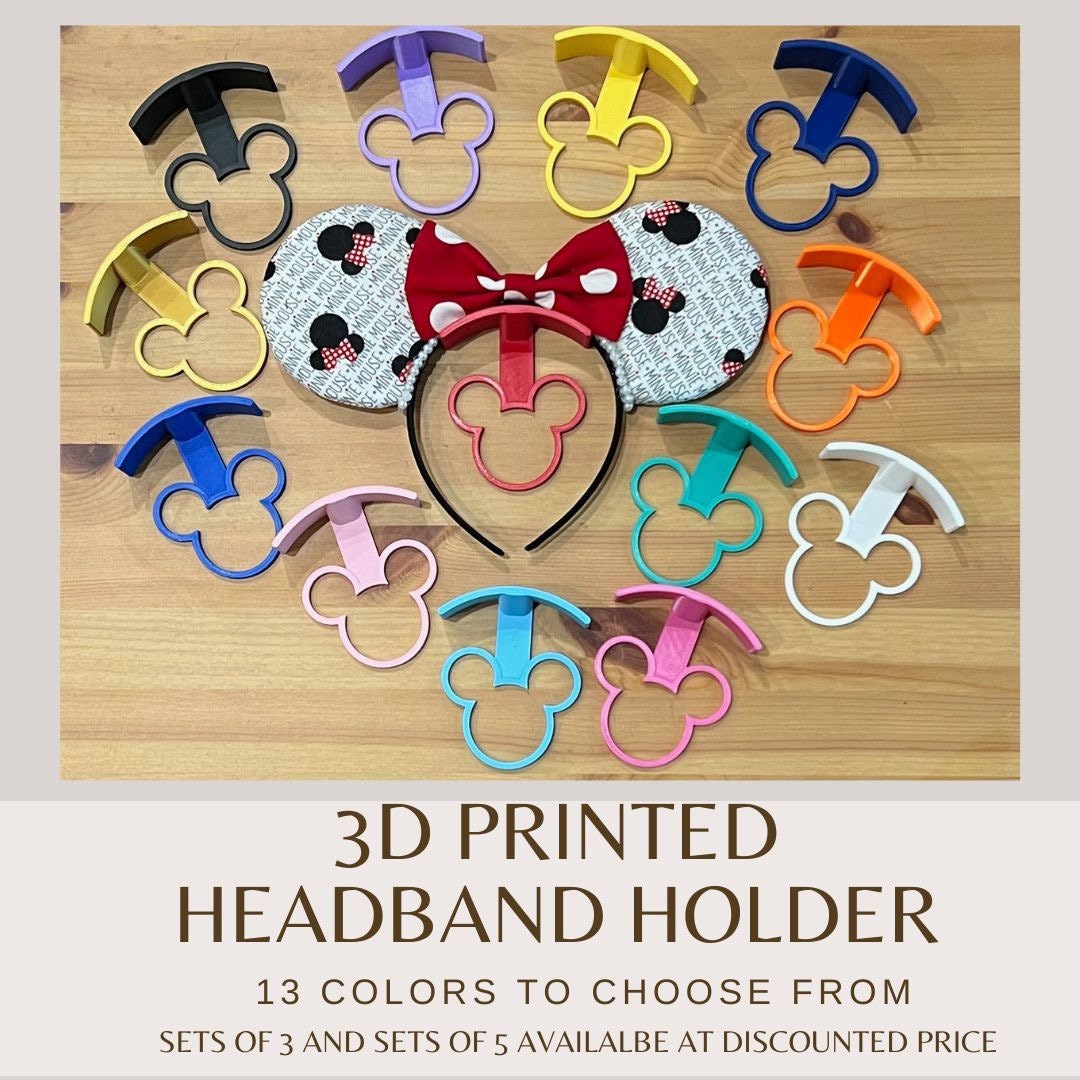 Mouse Ears Display Wall Mount Headband Mickey Ear Wall Display Ear Storage Bow Holder 3d Printed