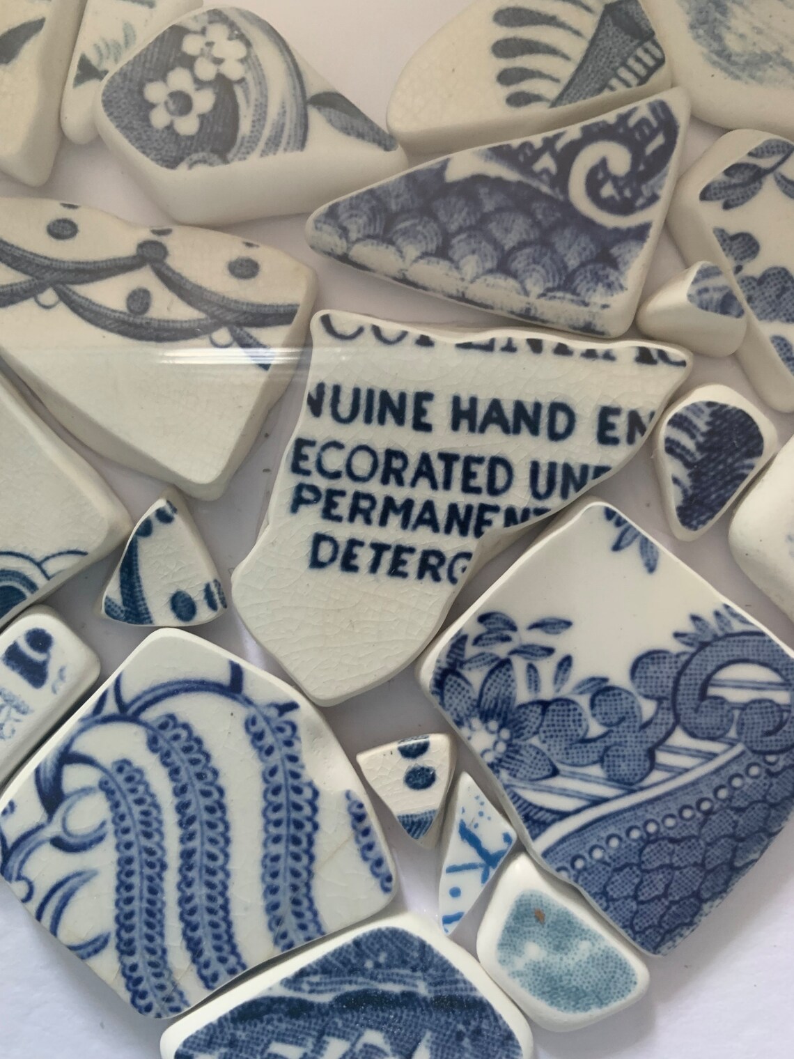 Blue Ceramic Heart Mosaic - Etsy