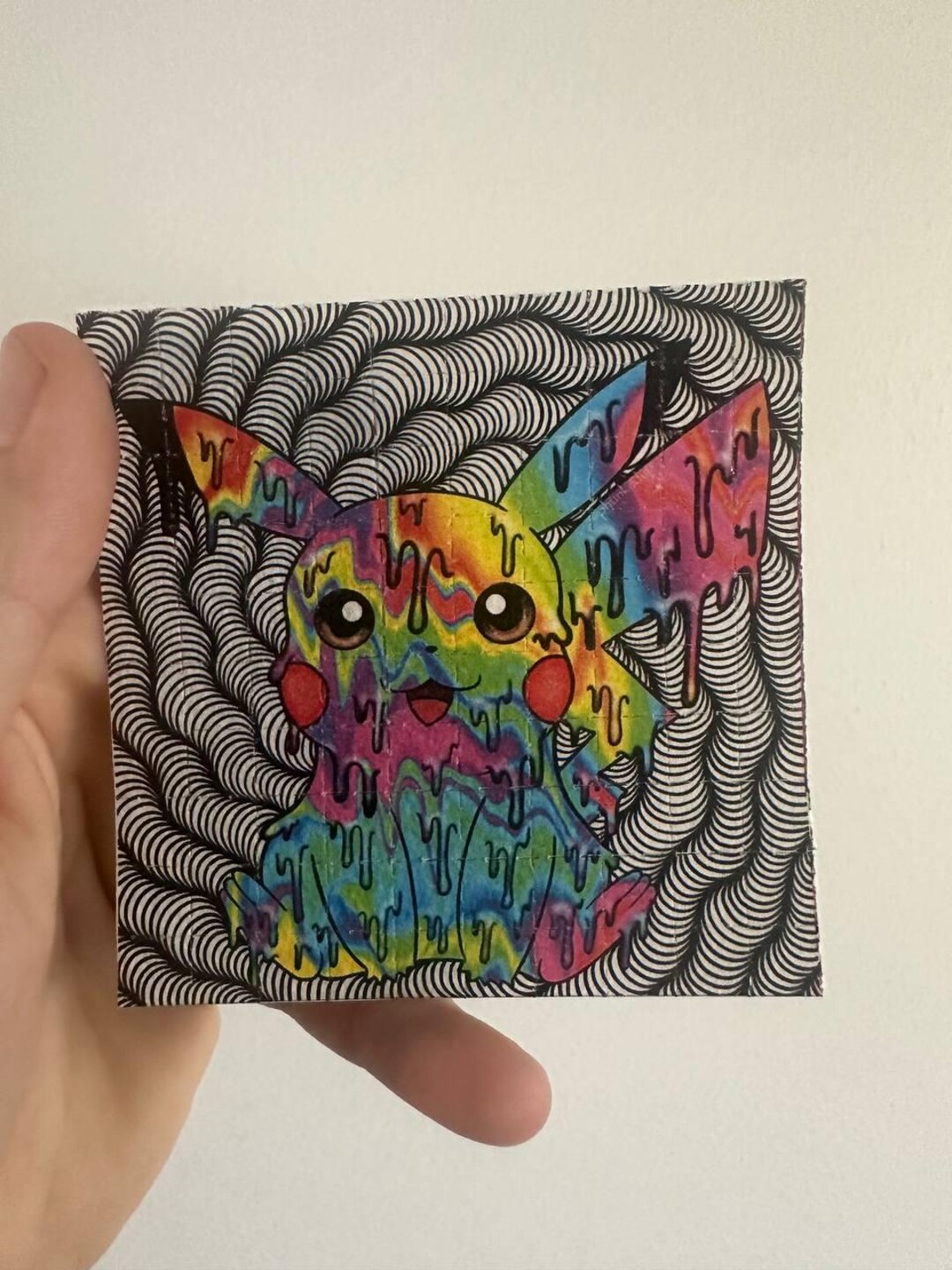 Blotter Art LSD XTC L Pikachu Trippy Psychedelic Pikachu Design Blotter ...
