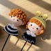 Mini Couple Keychain Crochet Patterns, Crochet Handmade Couple Keychain ...