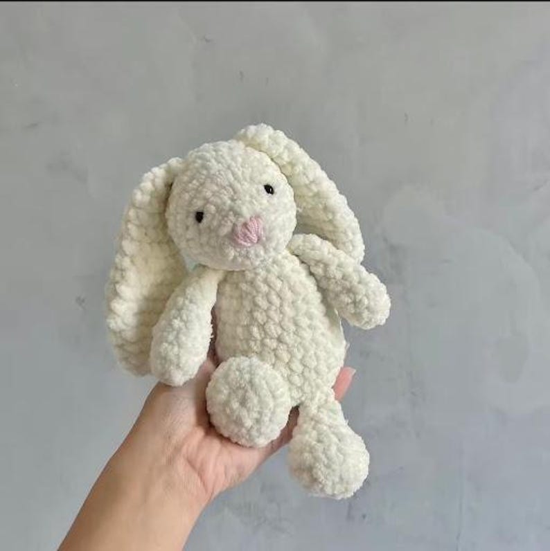 Bunny Stuffed Crochet Patterns, Crochet Handmade Jellycat Bashful Bunny ...