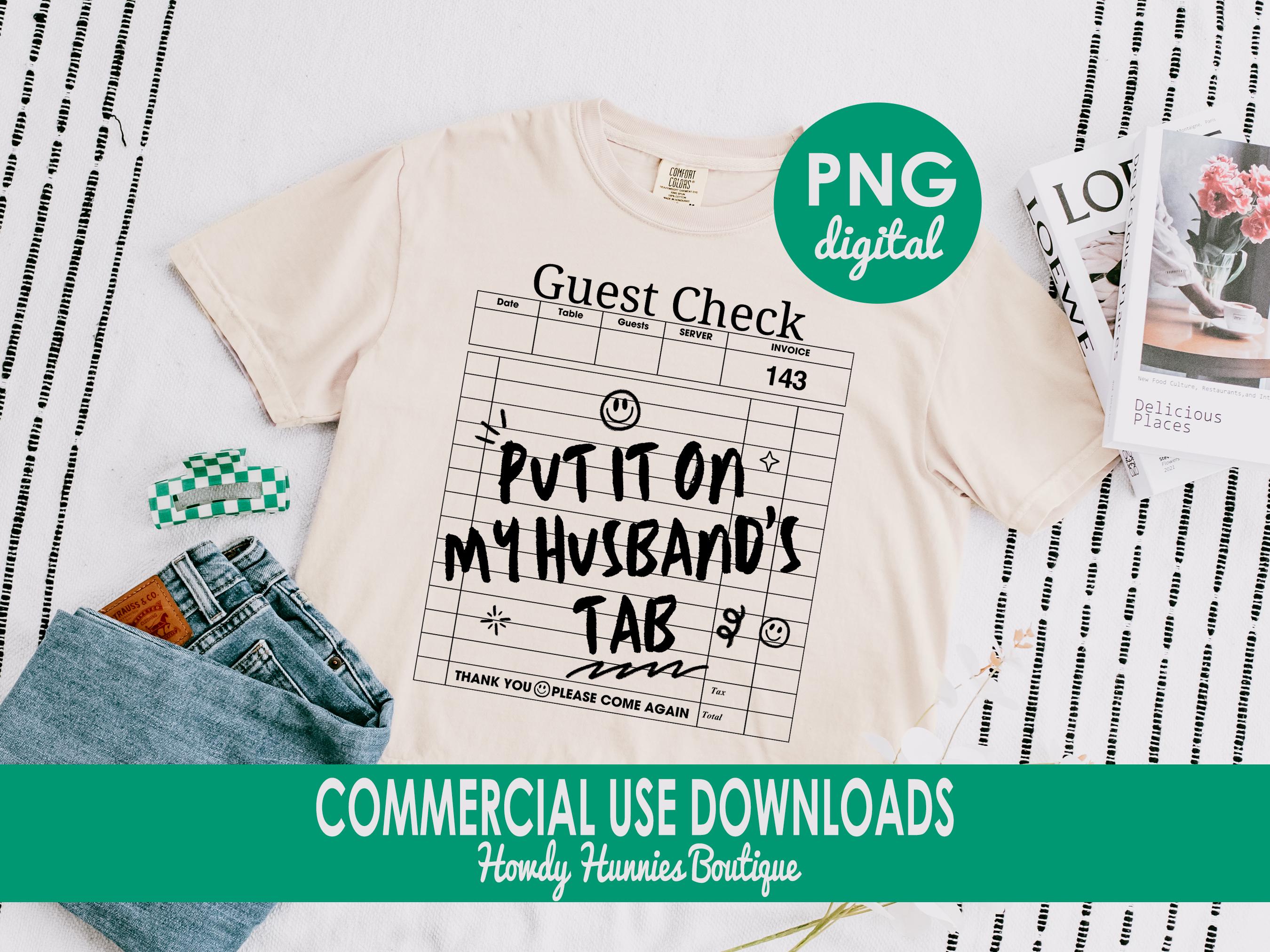 Husband's Tab Guest Check Design, Funny Shirt PNG (digital Download) - Etsy