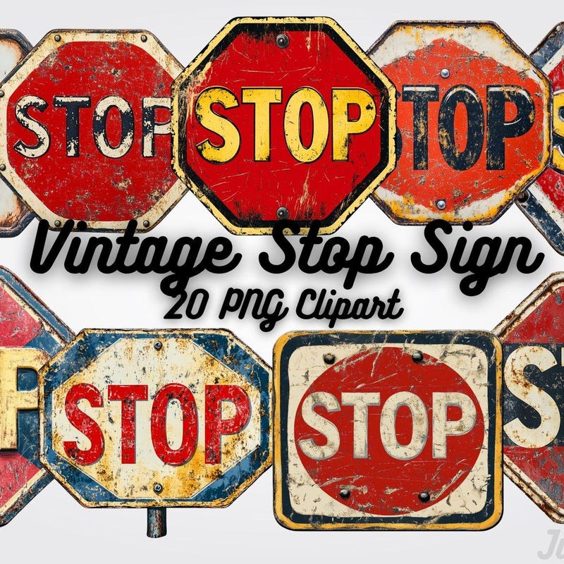 Vintage Stop Sign - Etsy