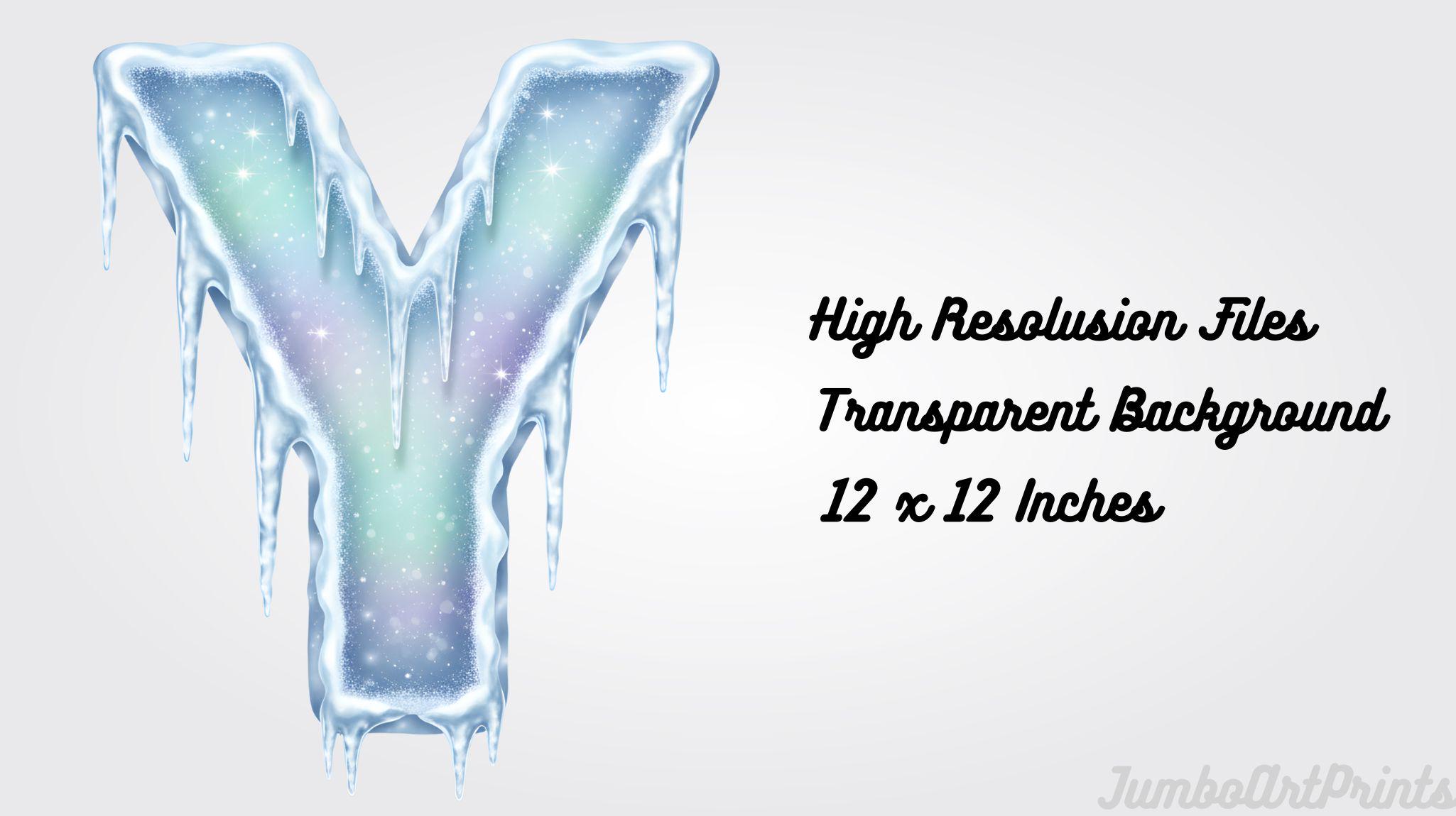 Frozen Alphabet PNG – 26 Icy Letters With Crystal Halo & Winter Texture ...