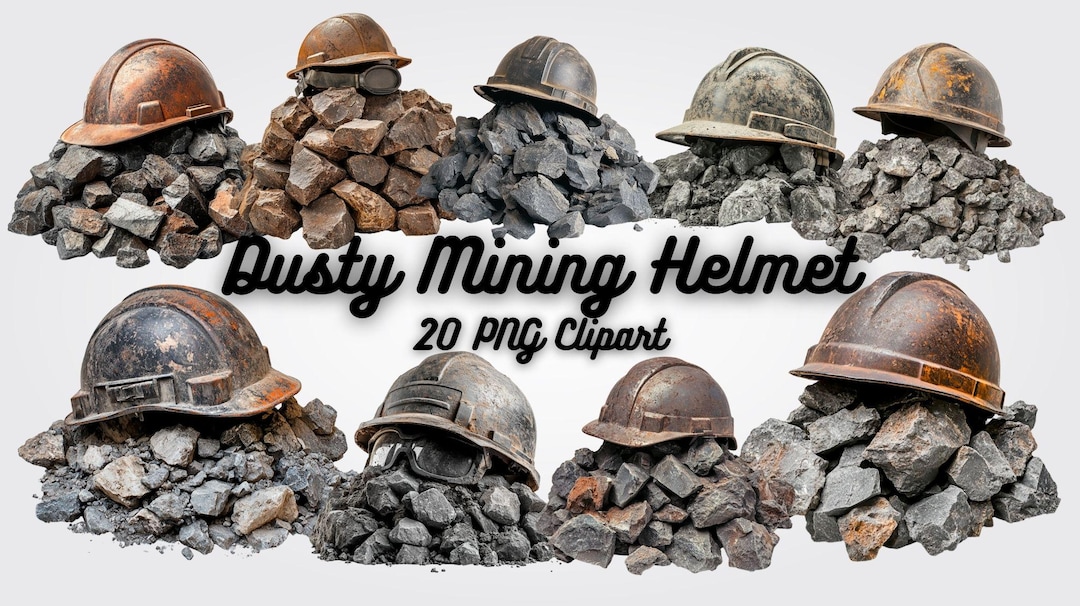Dusty Mining Helmet Clipart: Vintage Miner Hat PNG (digital Download ...