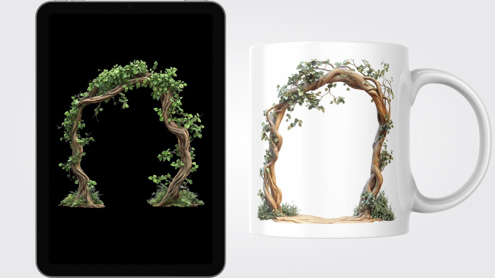 Tree Branch Archway Clipart: Woodland Forest PNG Images (digital ...