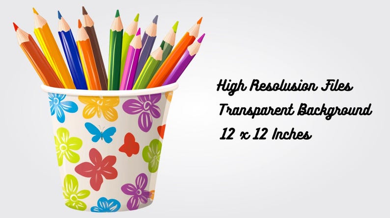 Rainbow Colored Pencils Clipart: School Supply Graphics (30 PNG) - Etsy