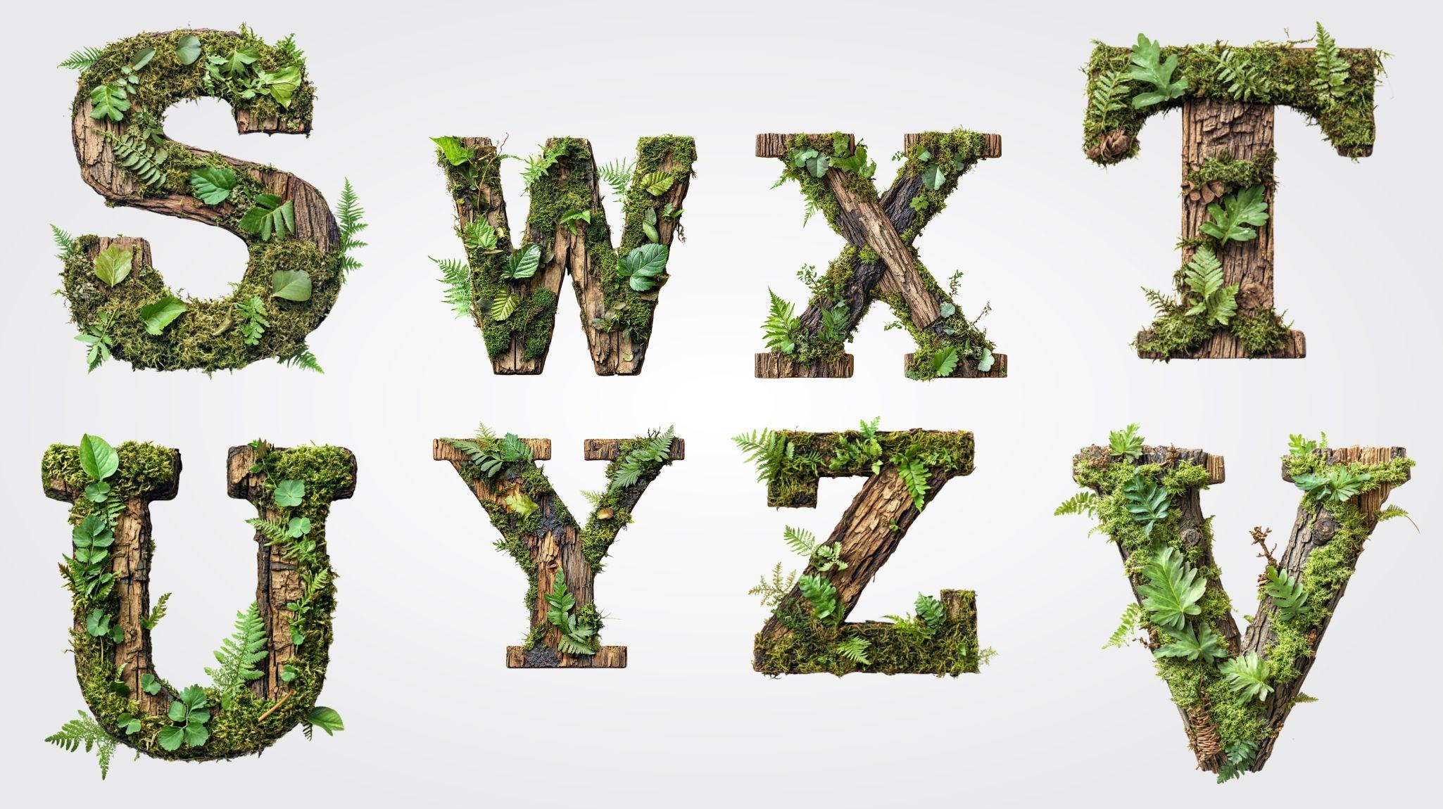 Rustic Wood Alphabet Clipart, Letter Clipart, 26 High-quality PNG ...