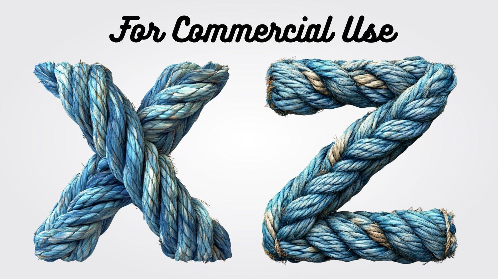 Blue Rope Alphabet Clipart: Nautical PNG Letters (digital Download) - Etsy