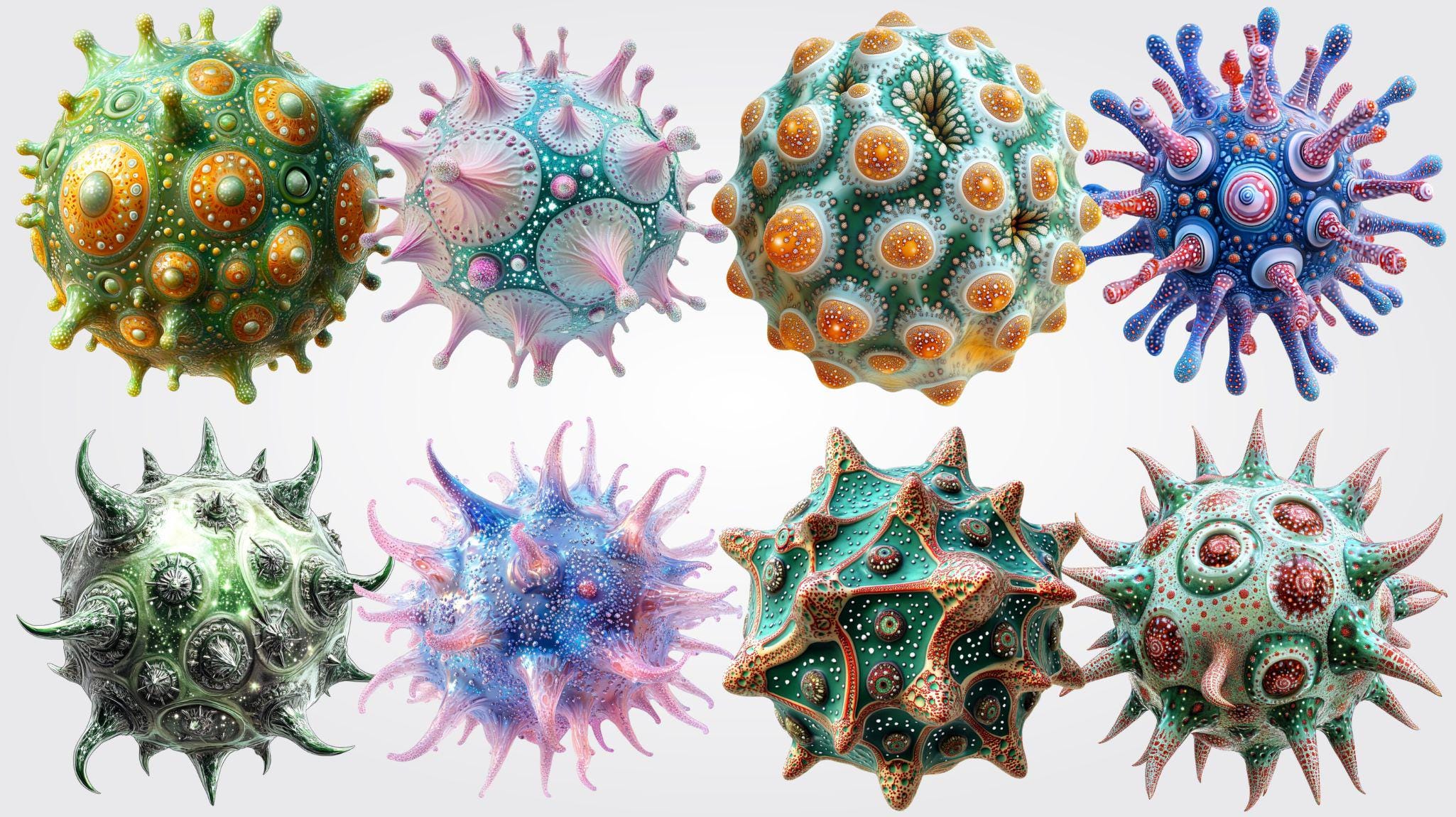 Fantasy Germ Clipart: 25 Whimsical PNG Images (digital Download) - Etsy