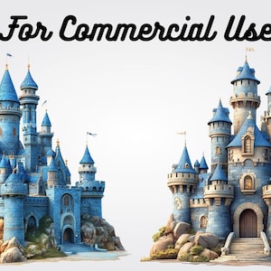 Blue Castle Clipart, Fantasy Fairytale Castle PNG, Magical Kingdom ...