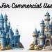 Blue Castle Clipart, Fantasy Fairytale Castle PNG, Magical Kingdom ...