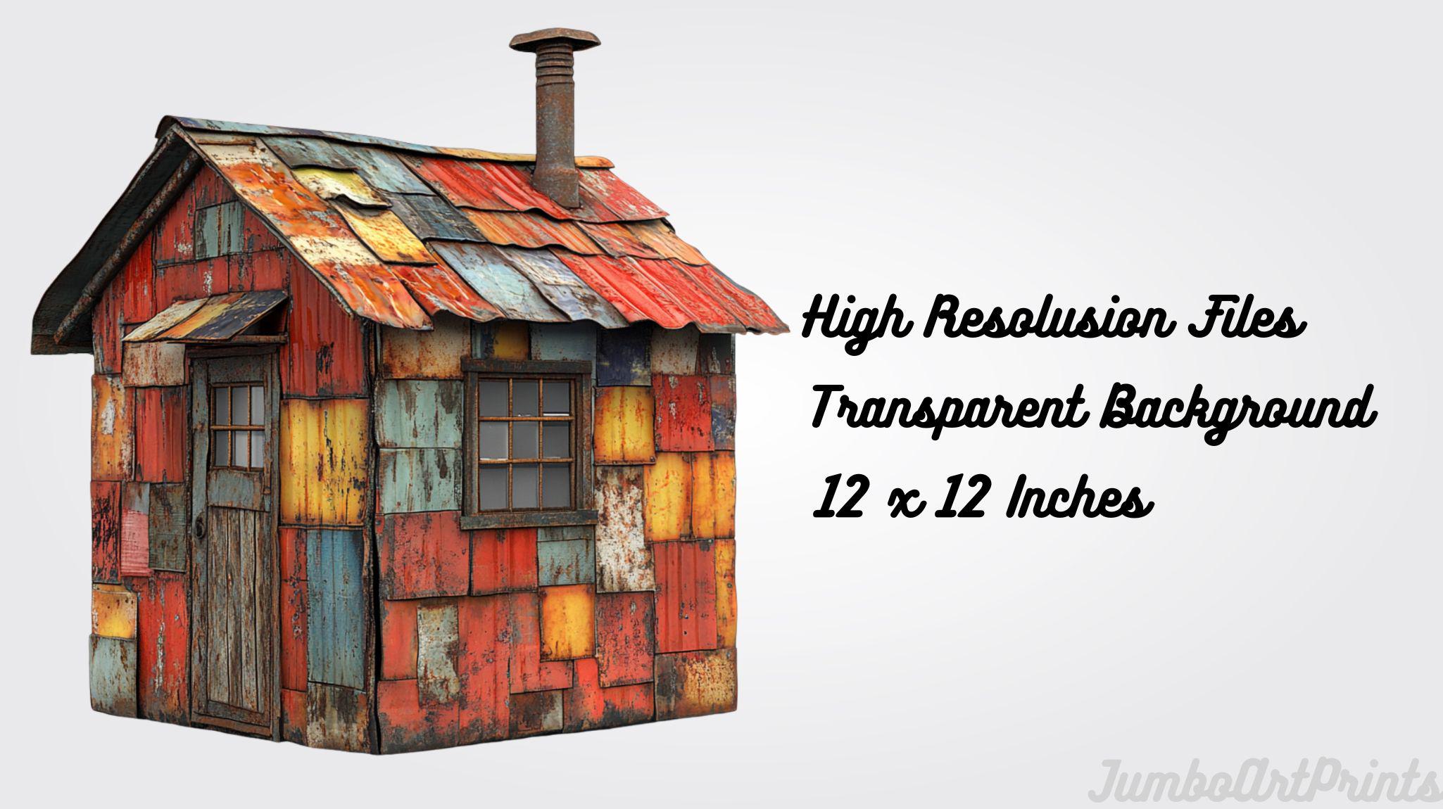 Rusty Metal Shanty Clipart: Industrial Grunge PNG (digital Download) - Etsy