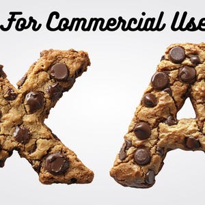 26 Chocolate Chip Cookies Alphabet Clipart, High-quality PNG Cookie ...