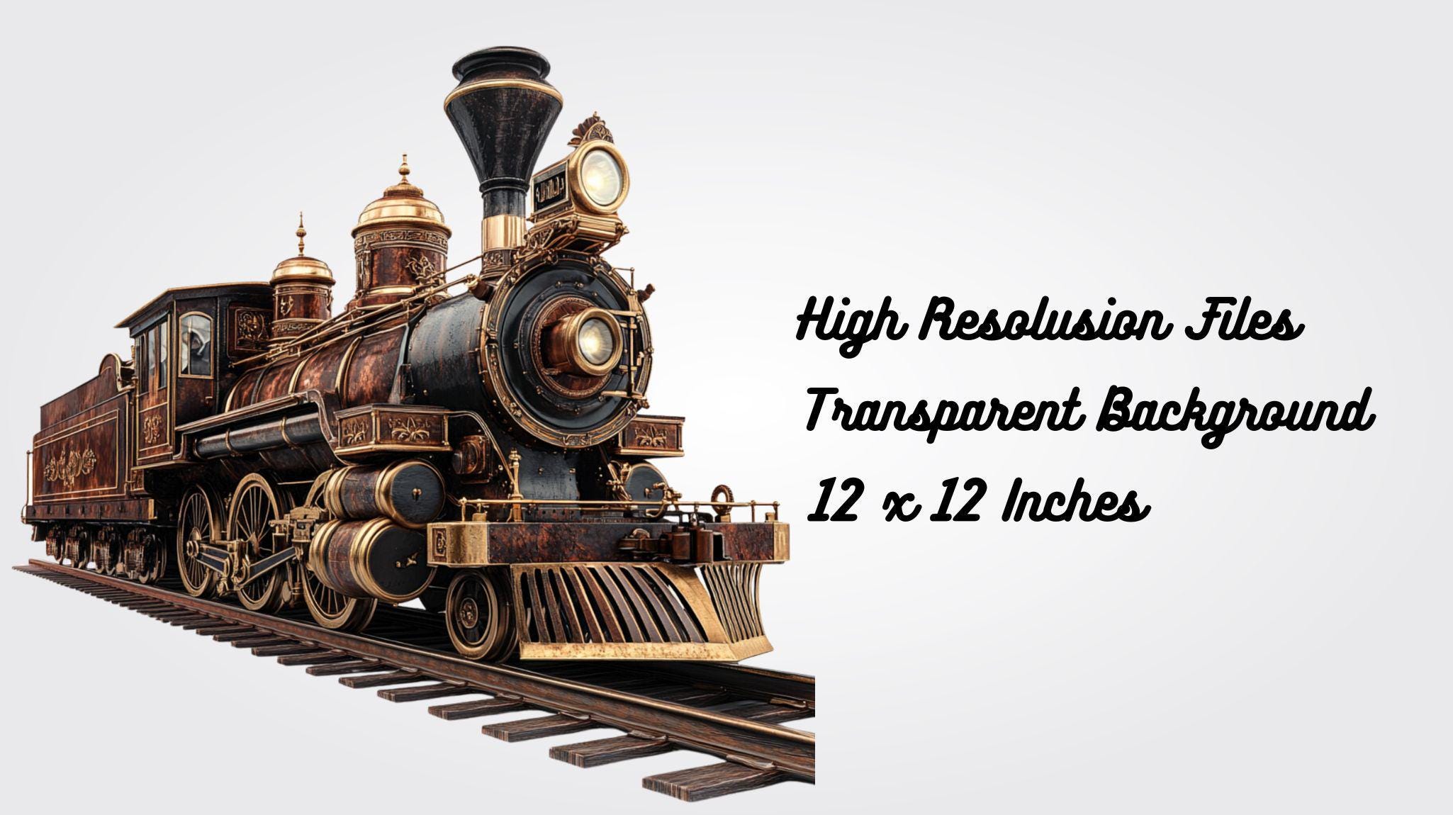 Victorian Train Clipart: 25 Vintage Steam Train PNG Images - Etsy