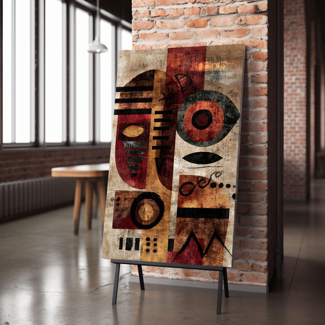Tribal Spirit Forms Wall Art: Abstract African Symbols (digital ...