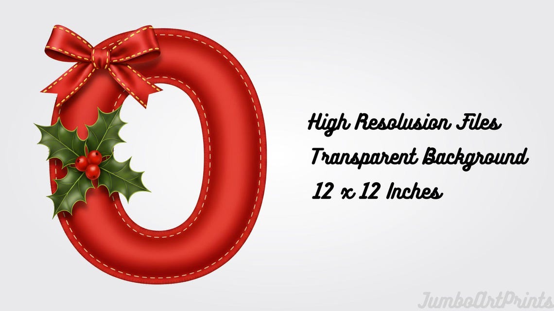 Red Felt Alphabet Clipart PNG - Xmas Craft Alphabet - Etsy