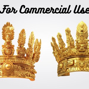 Golden Inca Crown Clipart, Ancient Royal Crown Pngs for Scrapbooking ...