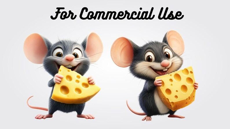 Cartoon Mouse With Cheese Clipart, Cute Mouse PNG, Little Mouse With ...