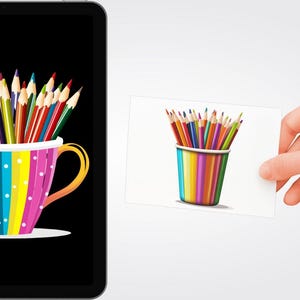 Rainbow Colored Pencils Clipart: School Supply Graphics (30 PNG) - Etsy