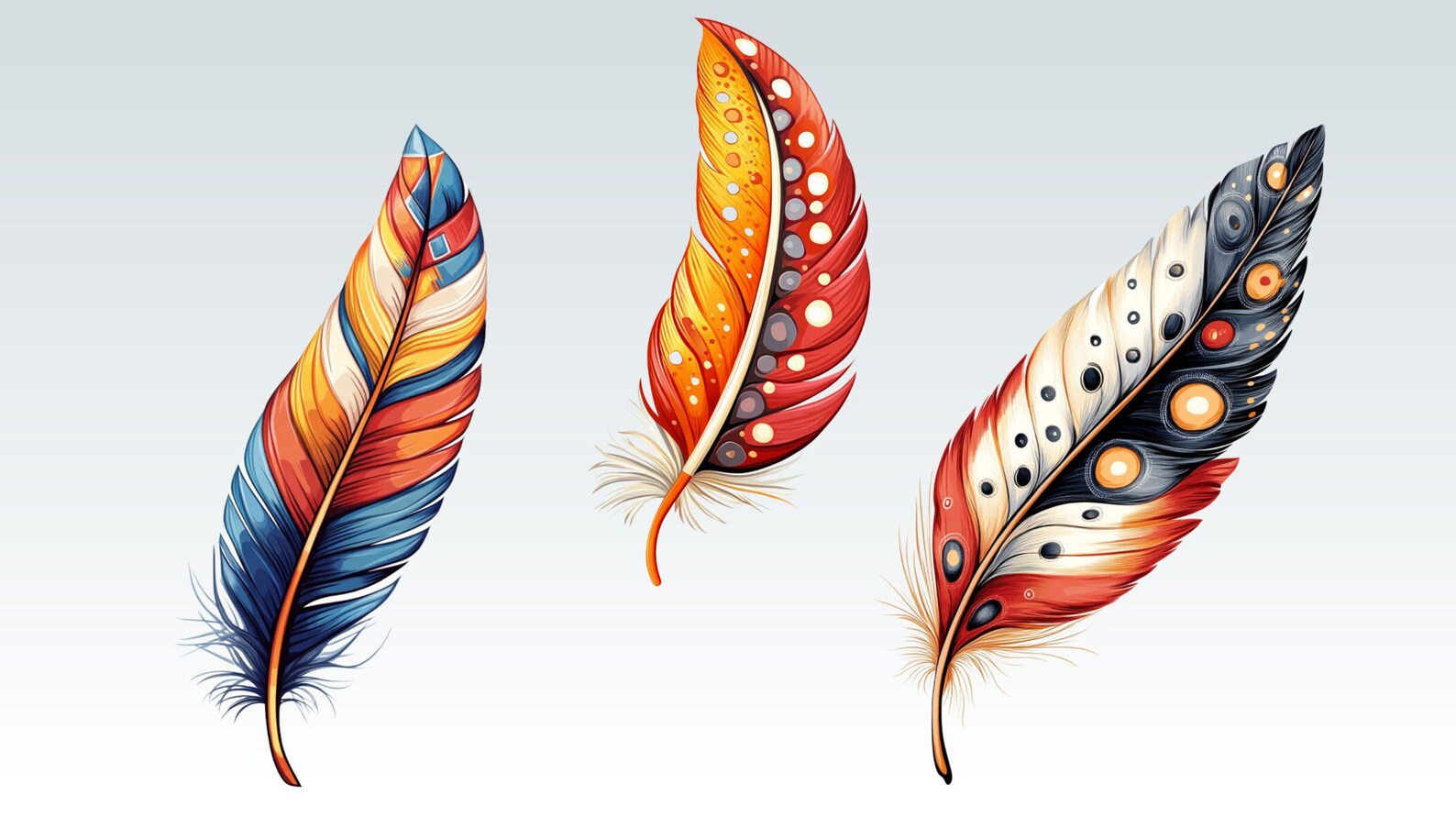 Native Feather Clipart: 45 Striking PNG Images (commercial Use) - Etsy