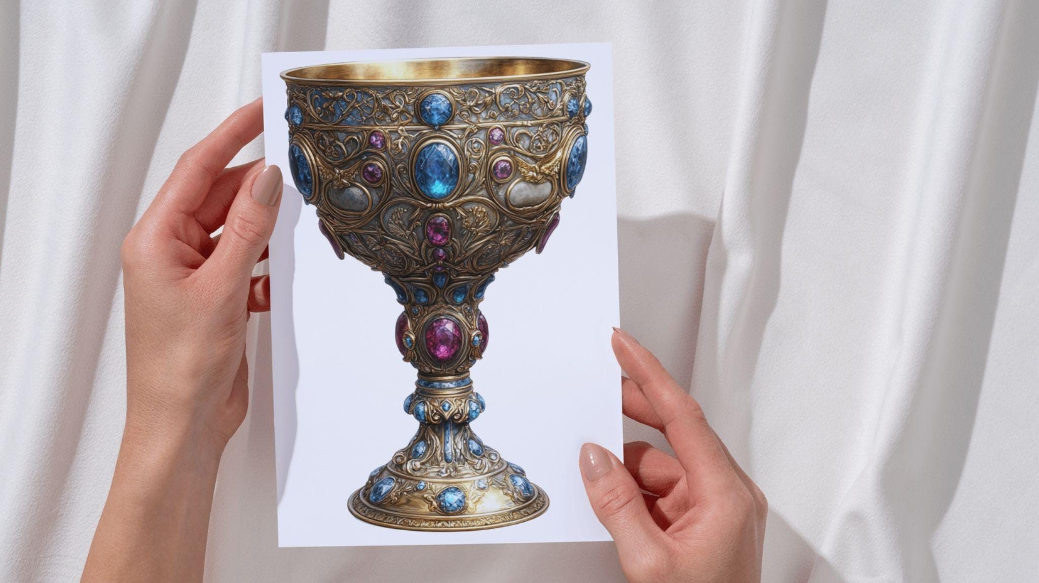 Medieval Chalice Clipart PNG, Gothic Goblet Digital Download, Vintage ...