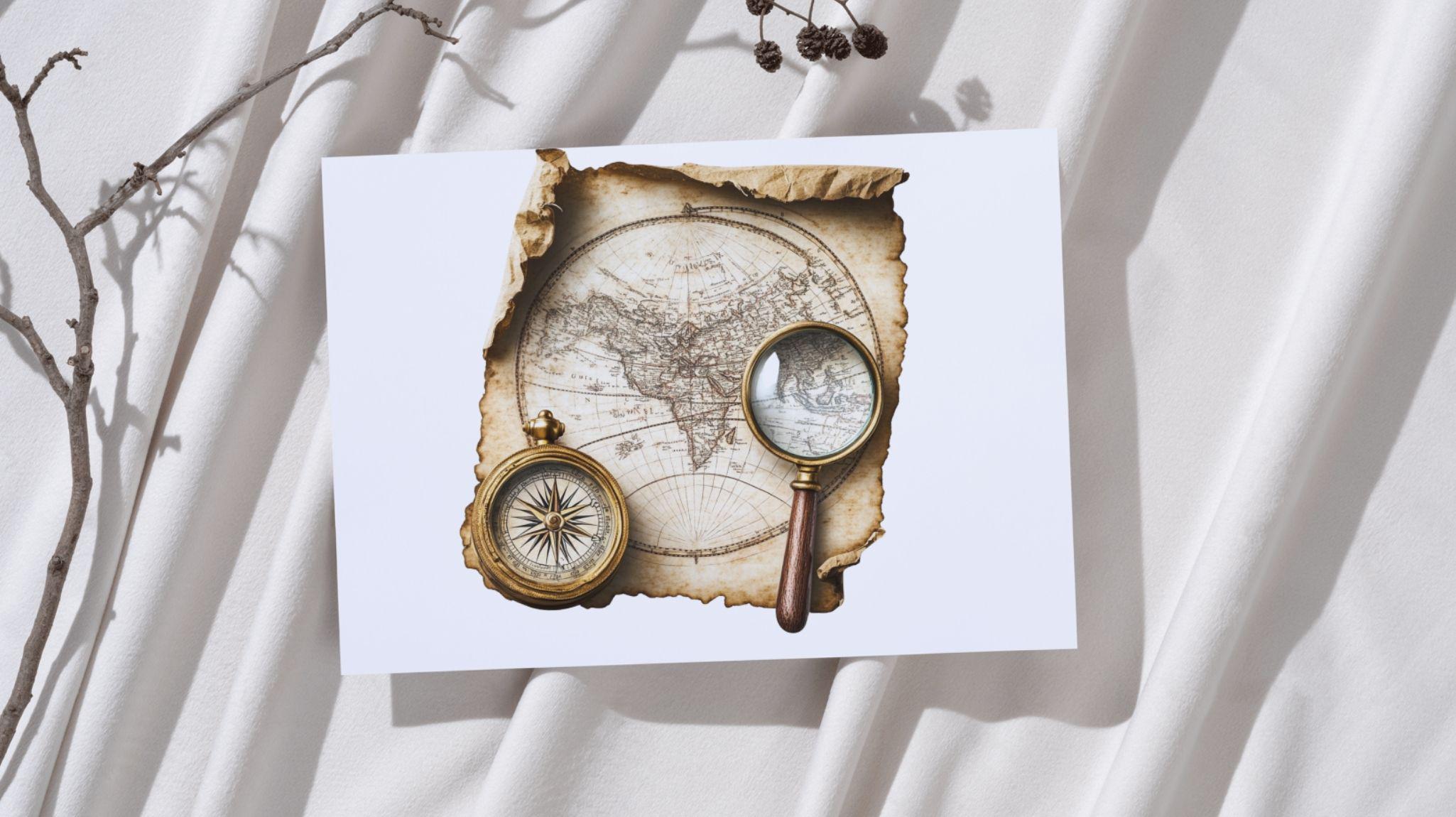 Old World Map Clipart, Vintage Nautical Map PNG, Antique Travel Map ...