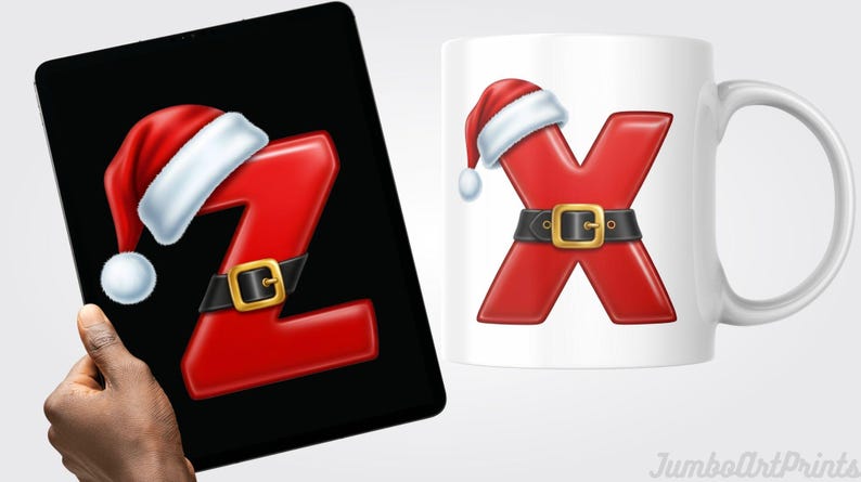 Santa Alphabet PNG – 26 Festive Christmas Letters With Hats & Belts - Etsy