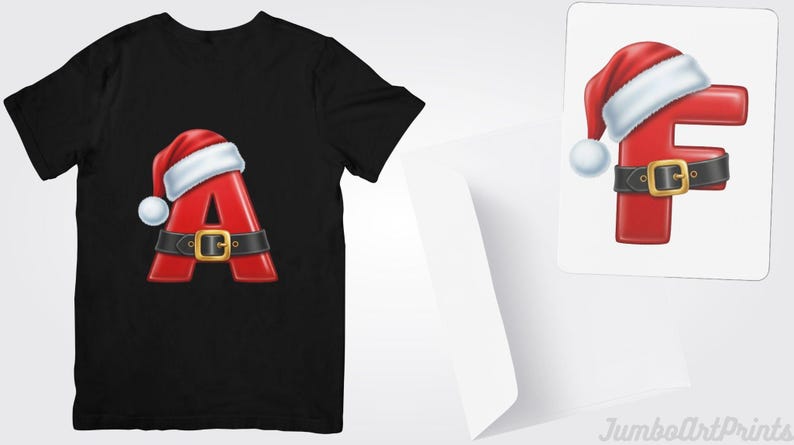 Santa Alphabet PNG – 26 Festive Christmas Letters With Hats & Belts - Etsy