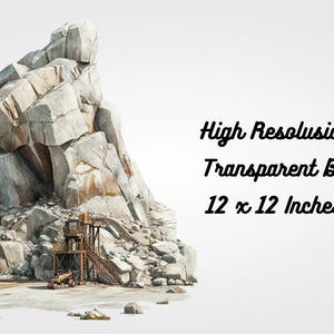 Stone Quarry Clipart, Digital Mining Rocks, Quarry Equipment ...