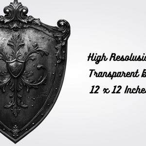 Gothic Knight Shield Clipart PNG, Medieval Armor Digital Download ...