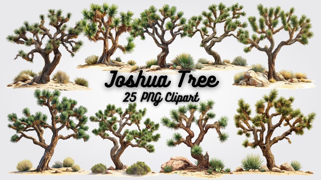 Joshua Tree Clipart, Southwestern Clipart, Desert Landscape,desert Tree ...