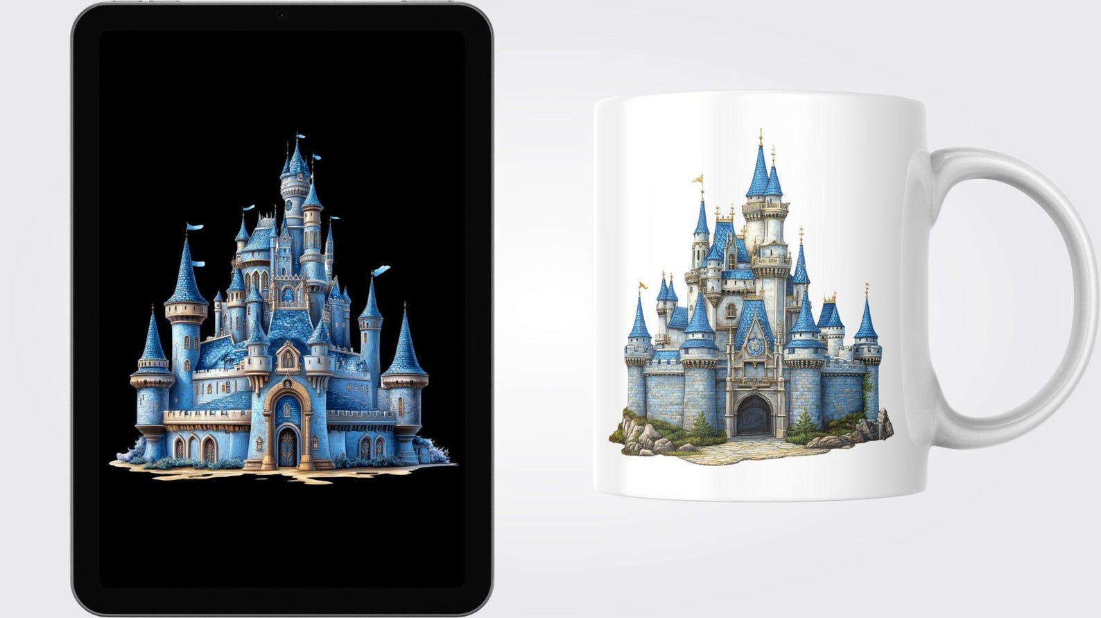 Blue Castle Clipart, Fantasy Fairytale Castle PNG, Magical Kingdom ...