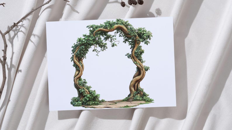 Tree Branch Archway Clipart: Woodland Forest PNG Images (digital ...
