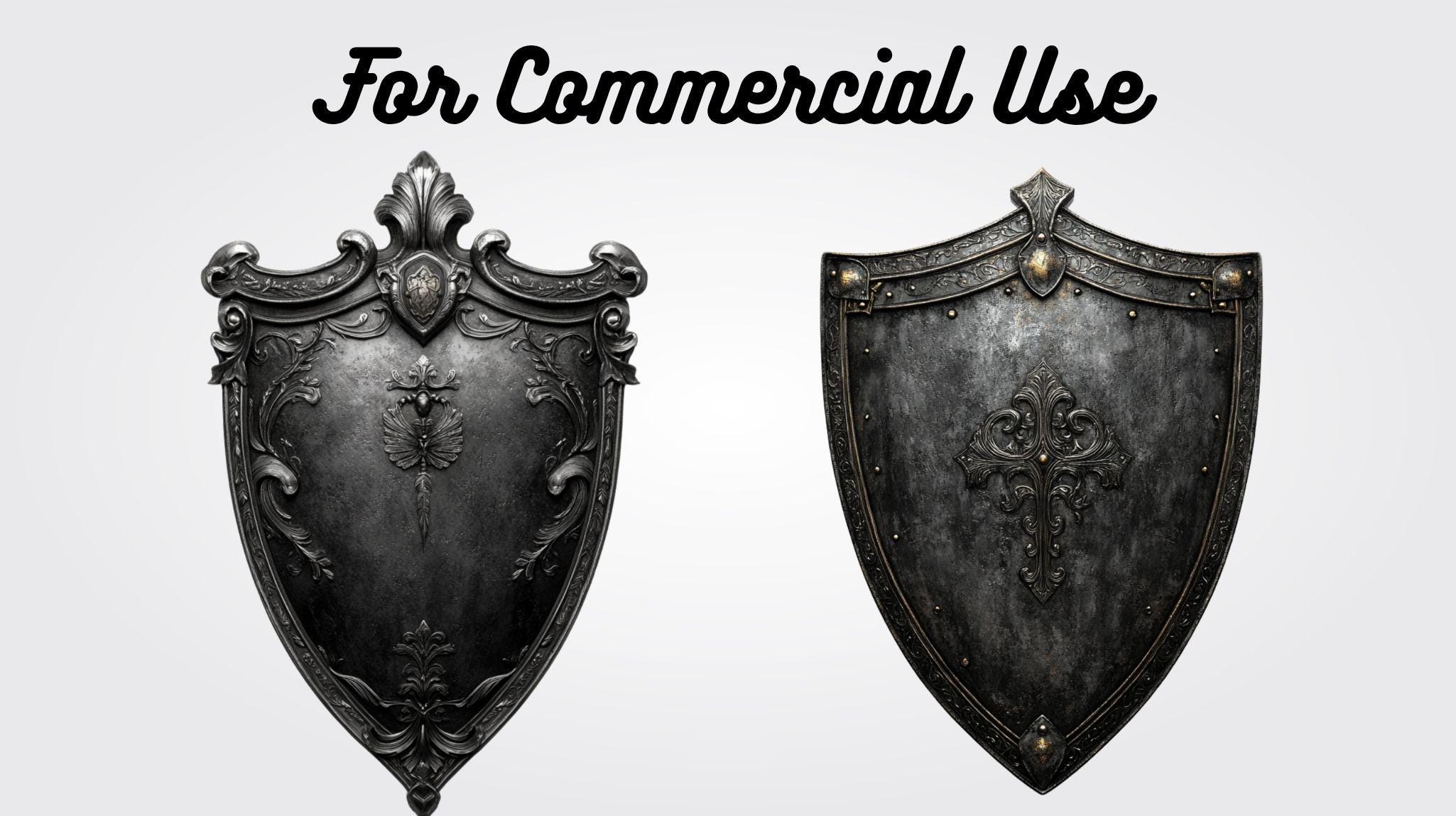 Gothic Knight Shield Clipart PNG, Medieval Armor Digital Download ...