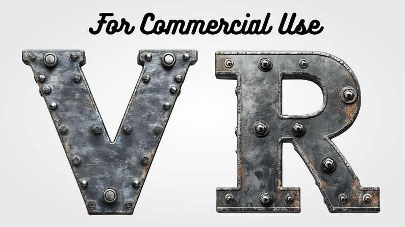 Iron Alphabet Clipart, Letter Clipart, 26 High-quality PNG Letters ...