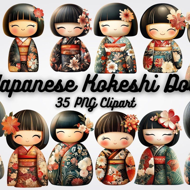 Japanese Kokeshi - Etsy