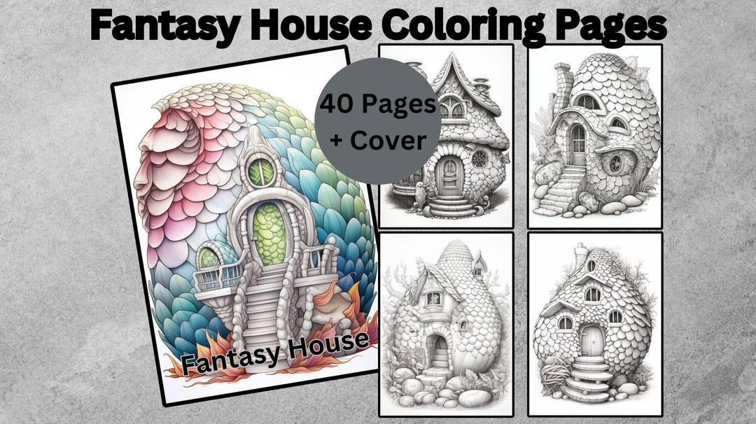 40 Fantasy Home Coloring Pages, Printable Fantasy Houses Coloring Pages ...
