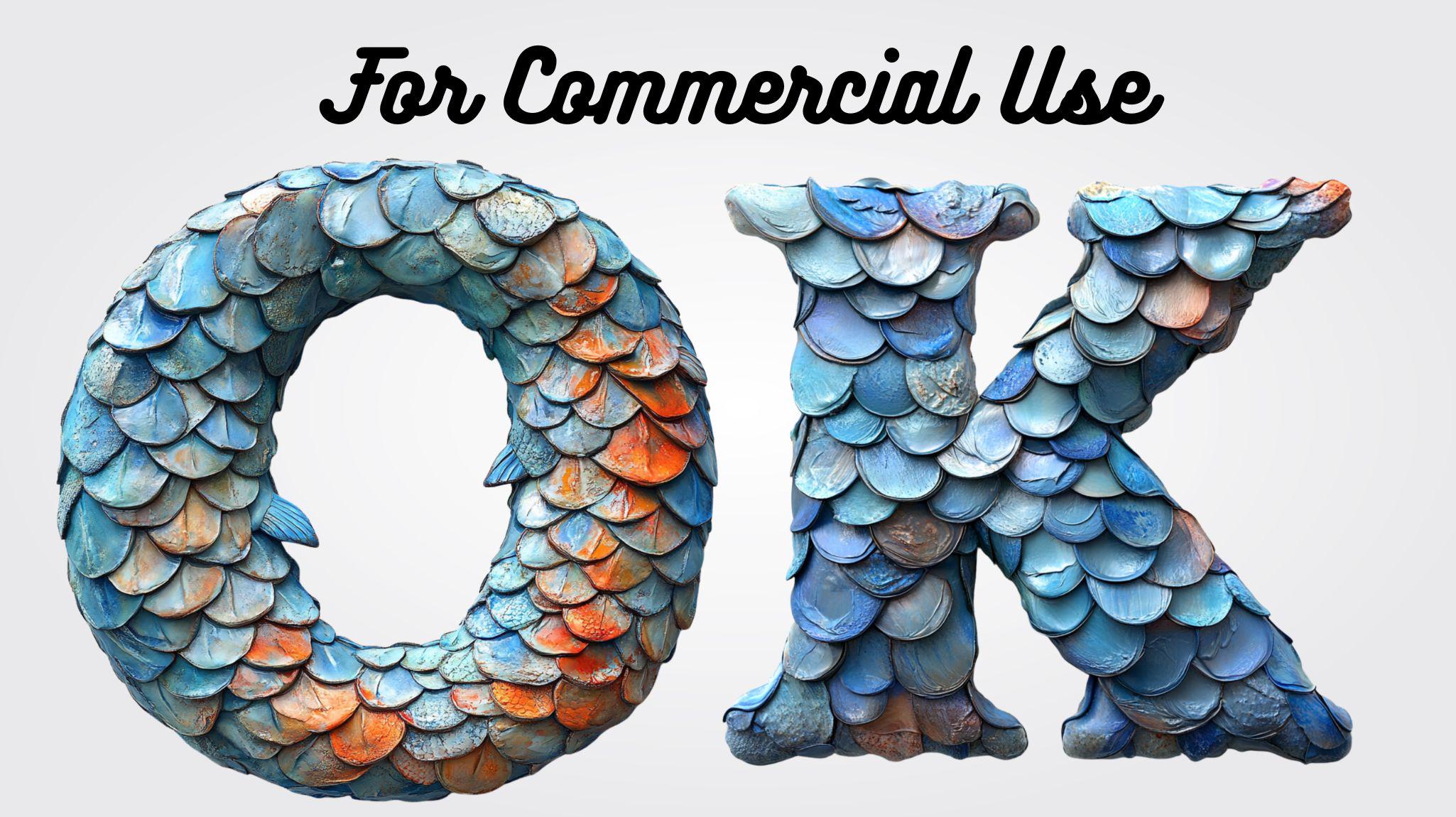 Fish Scale Alphabet Clipart: Nautical PNG Letters (digital Projects) - Etsy