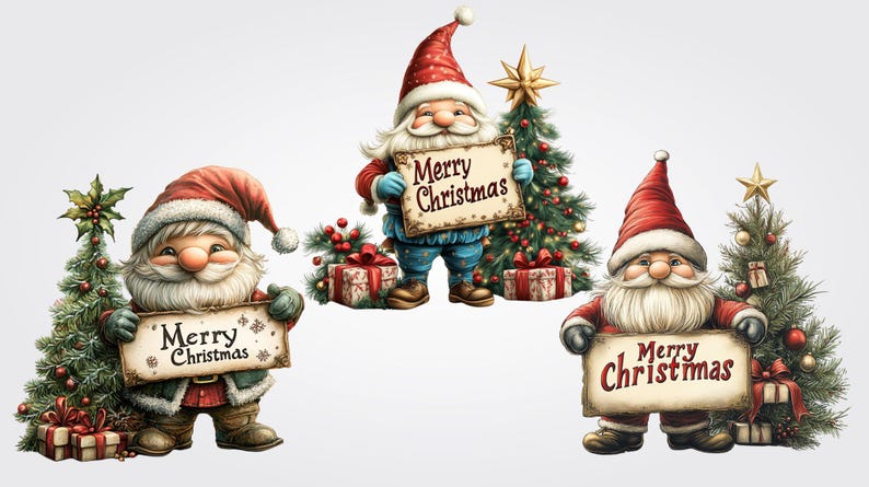 17 Christmas Gnome Clipart, Gnome Clipart, High-quality PNG, Perfect ...