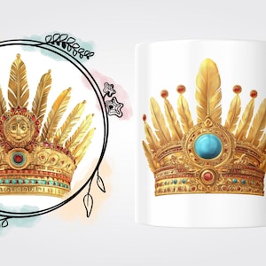Golden Inca Crown Clipart, Ancient Royal Crown Pngs for Scrapbooking ...